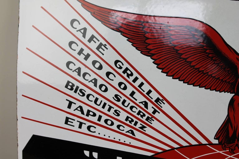 Early 20th Century French Enamel Advertising Sign, Le Royal with Eagle ...