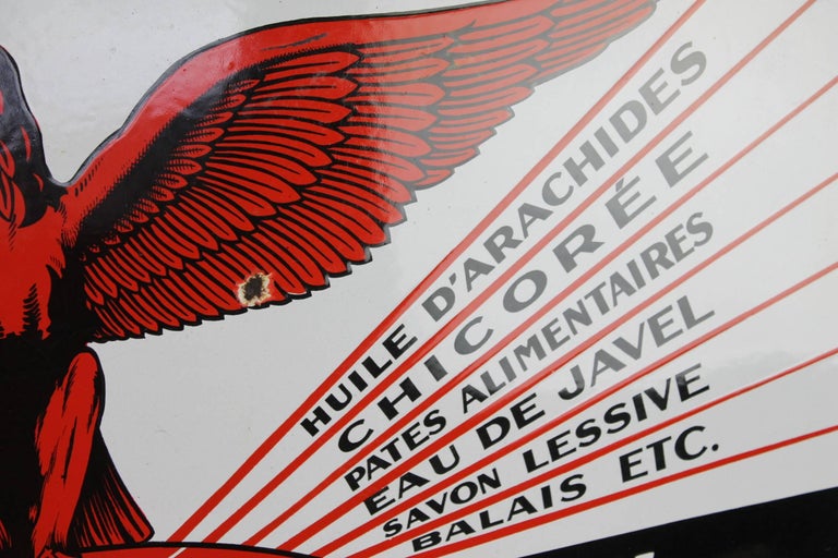 Early 20th Century French Enamel Advertising Sign, Le Royal with Eagle ...