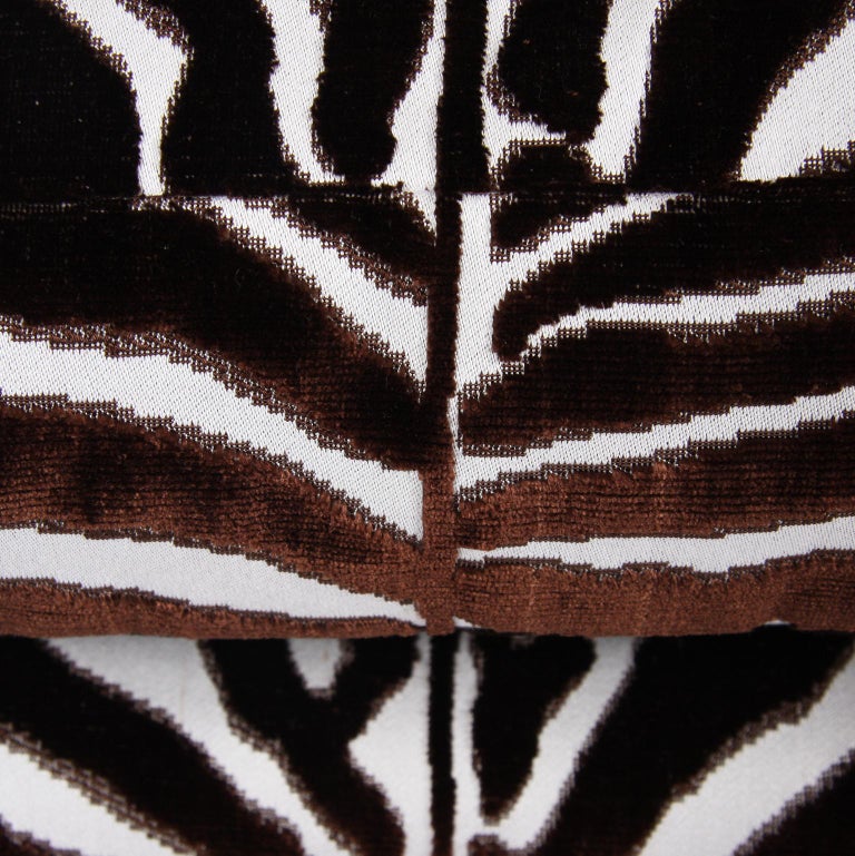 Early 20th Century French Faux Bamboo and Zebra Print Sofa at 1stDibs