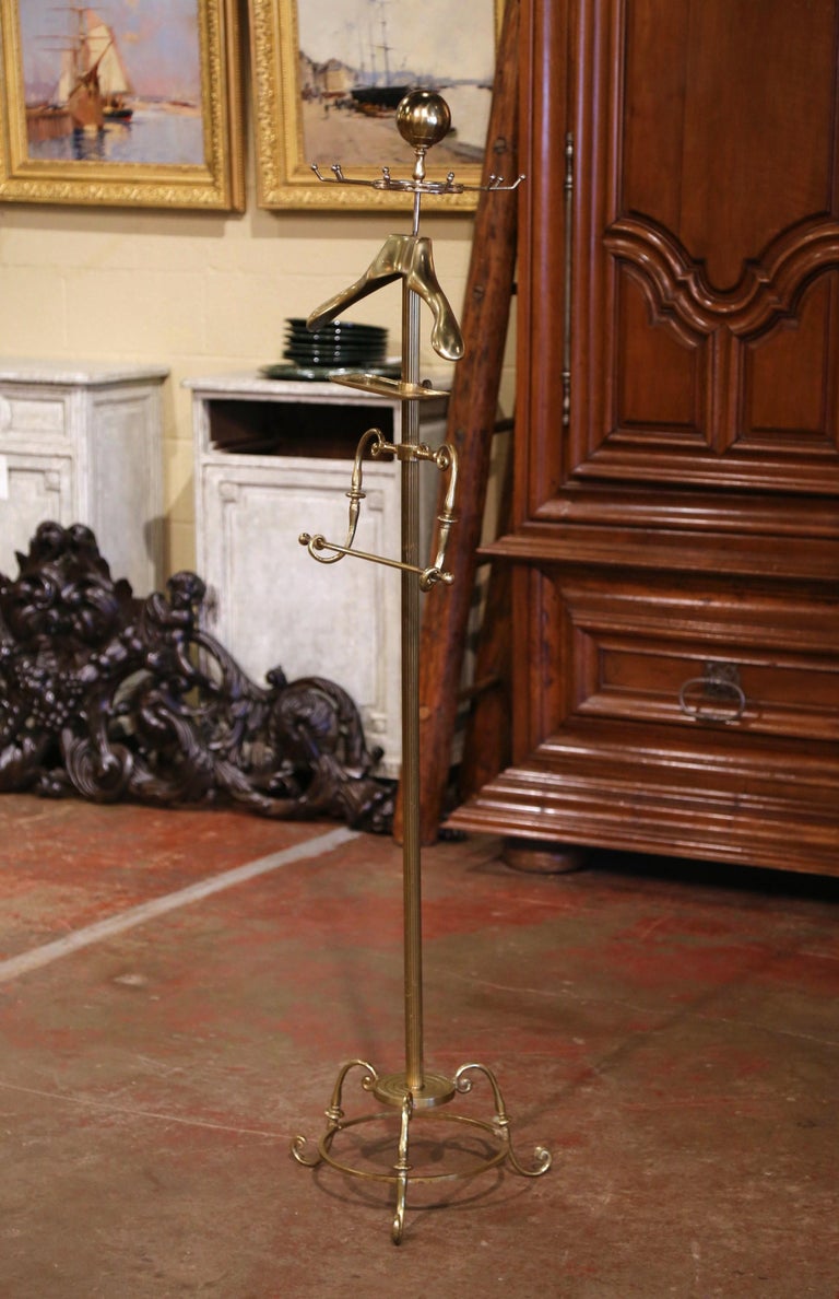 Early 20th Century French Gilt Brass Jacket Hanger Bathroom Coat Stand ...