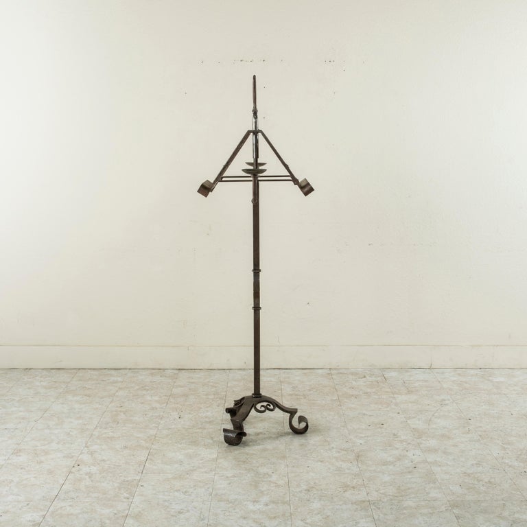 Early 20th Century French Hand Forged Iron Double Sided Music Stand For ...