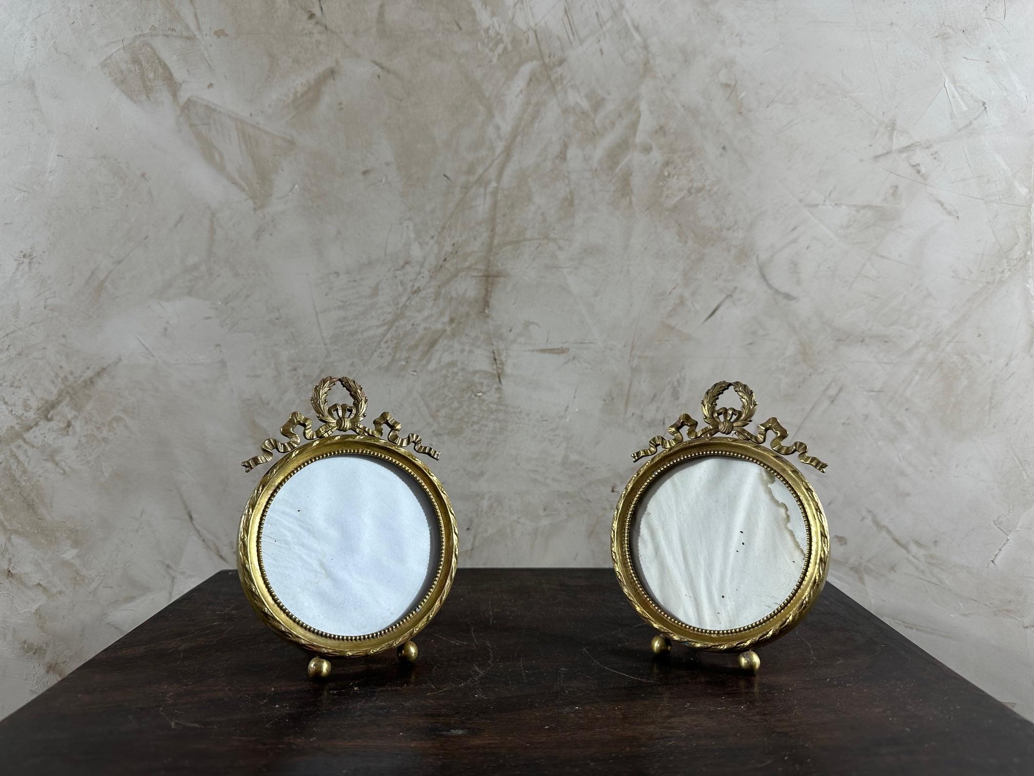 Early 20th century French Louis XVI Style Pair of Bronze Picture Frame ...