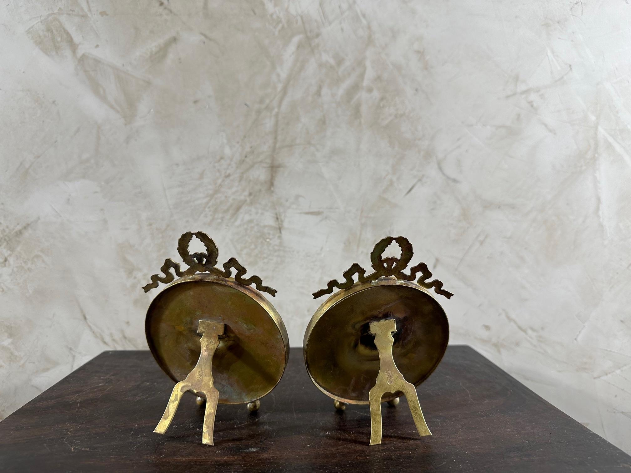 Early 20th century French Louis XVI Style Pair of Bronze Picture Frame ...