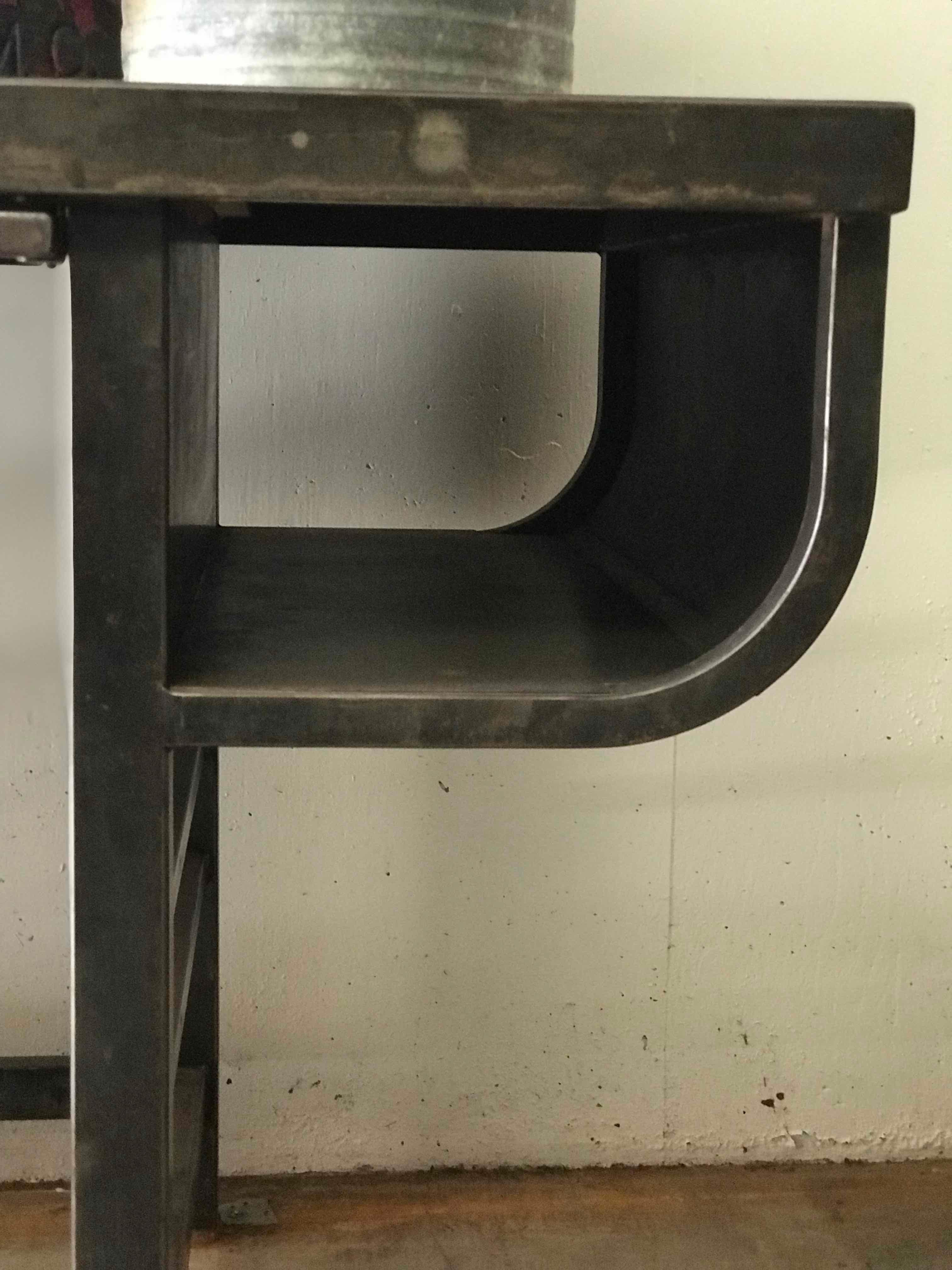 Early 20th Century French Metal Postmasters Desk For Sale at 1stDibs