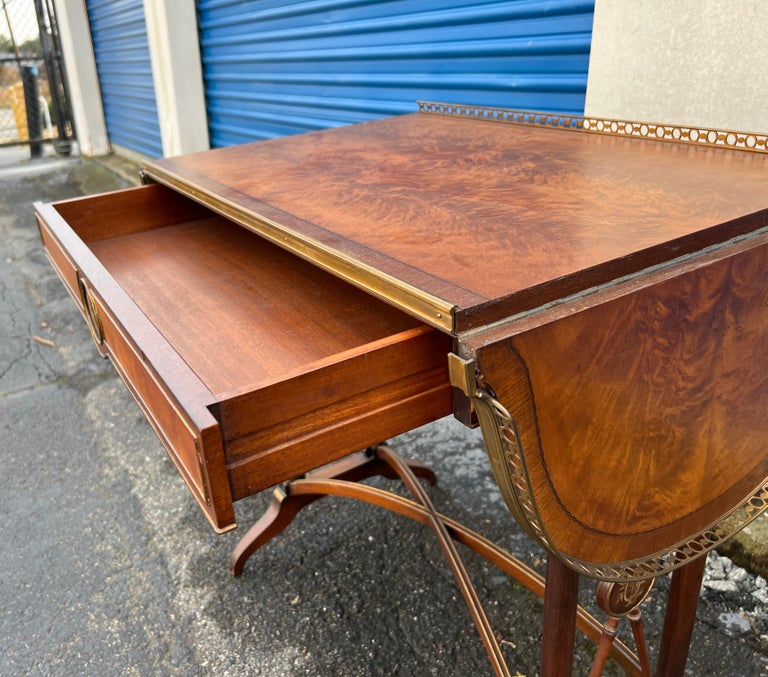 Early 20th Century French Neo-Classical Mahogany Drop Leaf Table / Bar ...