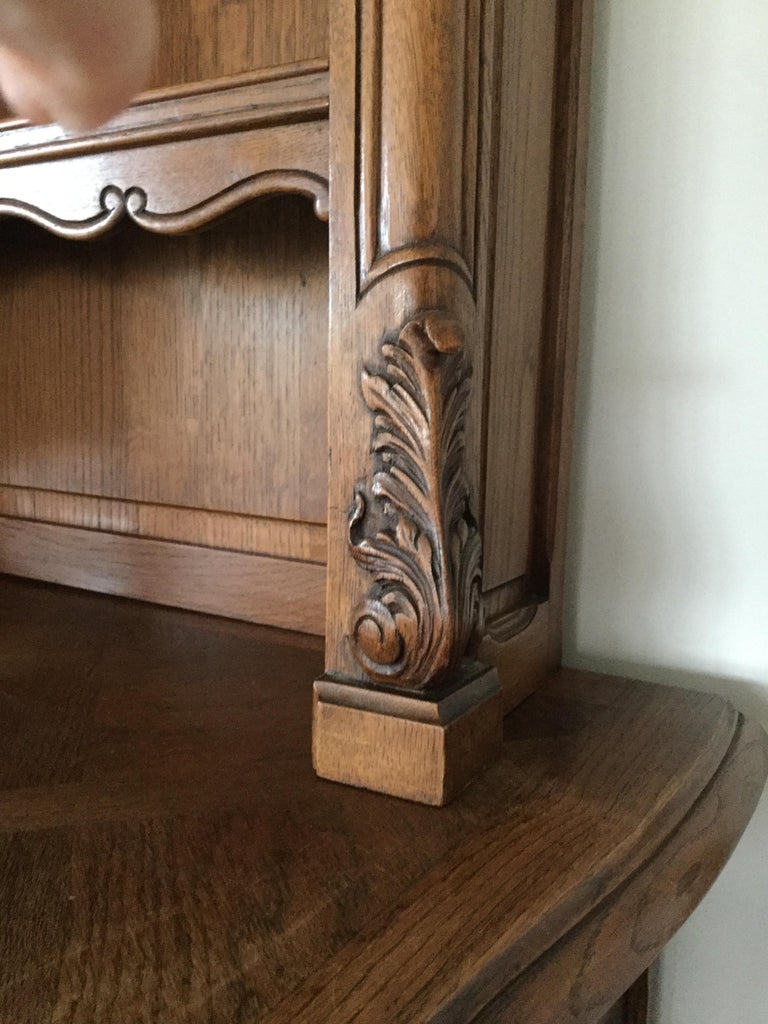 Early 20th Century French Oak Bombe Sideboard For Sale at 1stDibs
