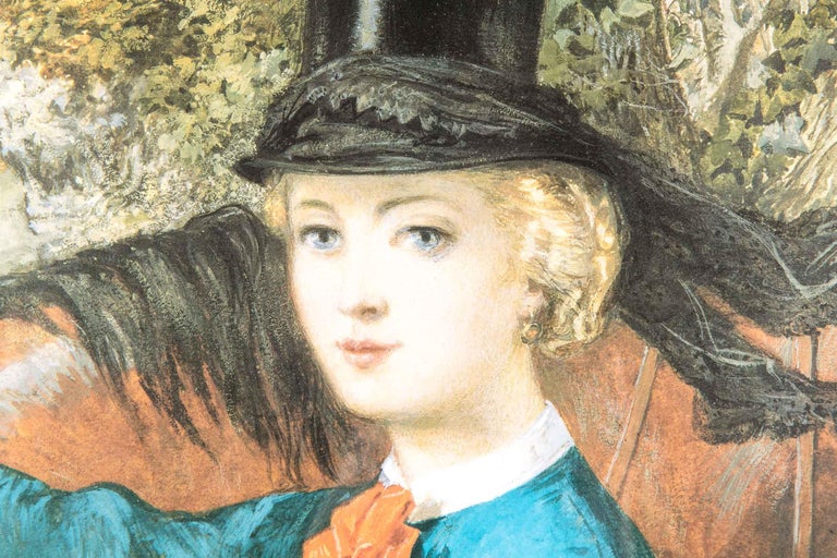 Early 20th Century French Print Lithograph With Painted Wood Frame For ...