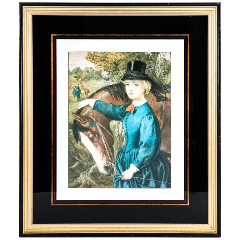 Early 20th Century French Print Lithograph With Painted Wood Frame For ...