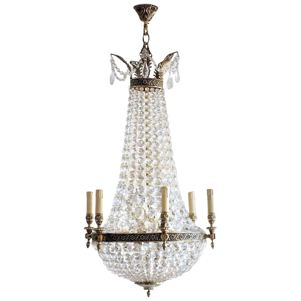 Large Twelve-Light Regency Chandelier Attributed to Hancock and Rixion ...