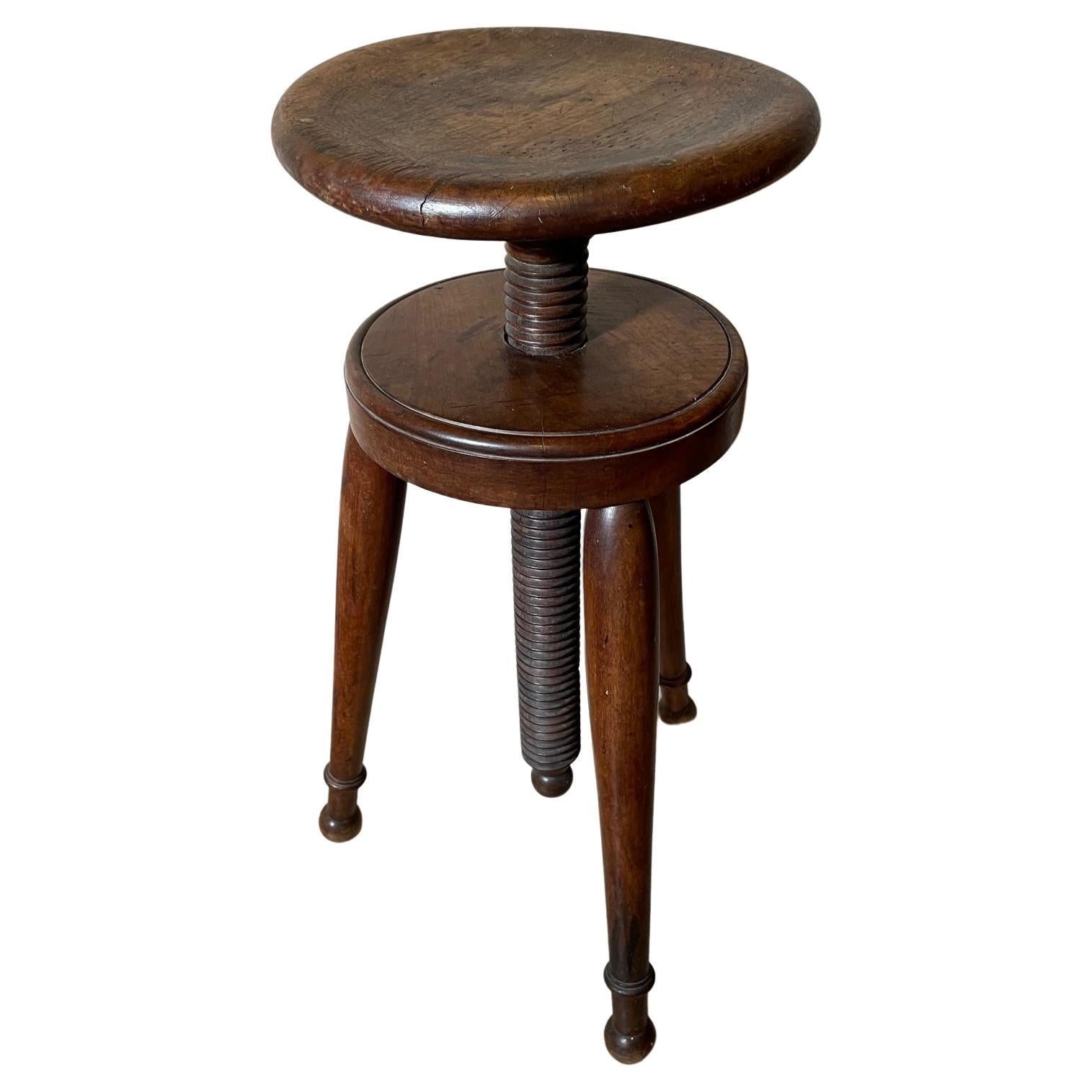 20th Century French Tufted Back Vanity Stool at 1stDibs