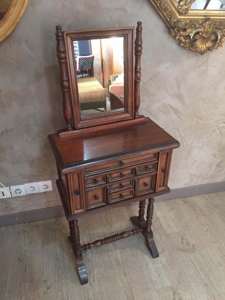 Early 20th Century, French Walnut Dressing Table, 1920s at 1stDibs
