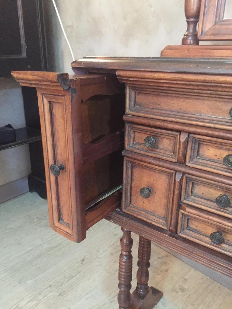 Early 20th Century, French Walnut Dressing Table, 1920s at 1stDibs