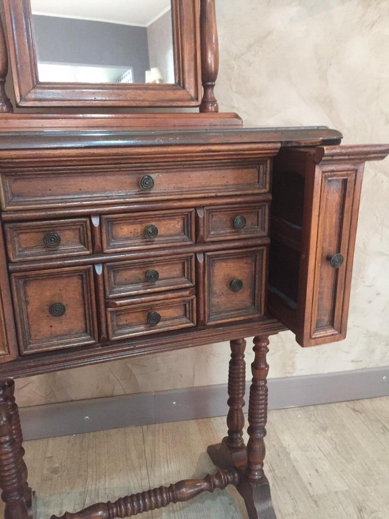 Early 20th Century, French Walnut Dressing Table, 1920s at 1stDibs