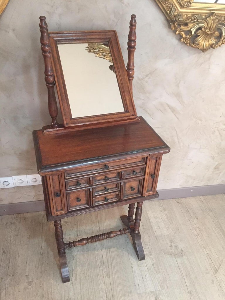 Early 20th Century, French Walnut Dressing Table, 1920s at 1stDibs