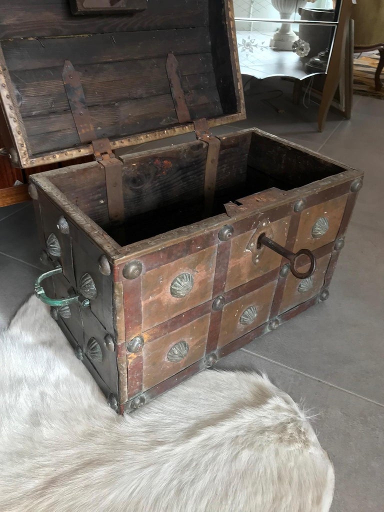 Early 20th Century French Wooden and Copper Safe, 1900s at 1stDibs