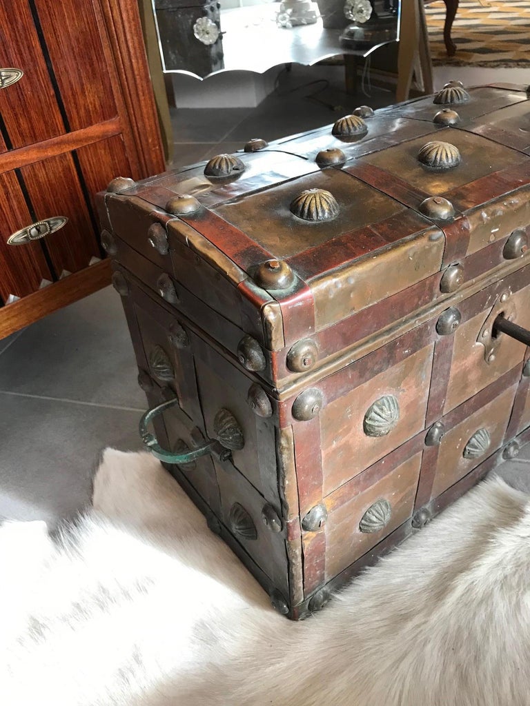 Early 20th Century French Wooden and Copper Safe, 1900s at 1stDibs