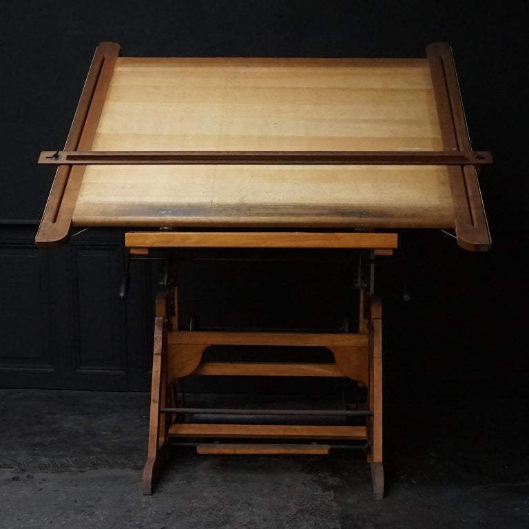 Early 20th Century French Wooden Tilting Architect's Drafting or ...