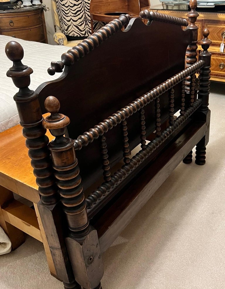 Early 20th Century Full Size Spool Turned Bed Frame in Early American ...