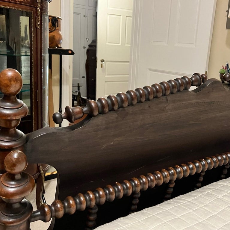 Early 20th Century Full Size Spool Turned Bed Frame in Early American ...