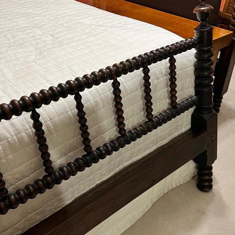 Early 20th Century Full Size Spool Turned Bed Frame in Early American ...