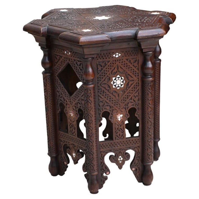 Early 20th Century Geometric Shaped Syrian Table For Sale at 1stDibs