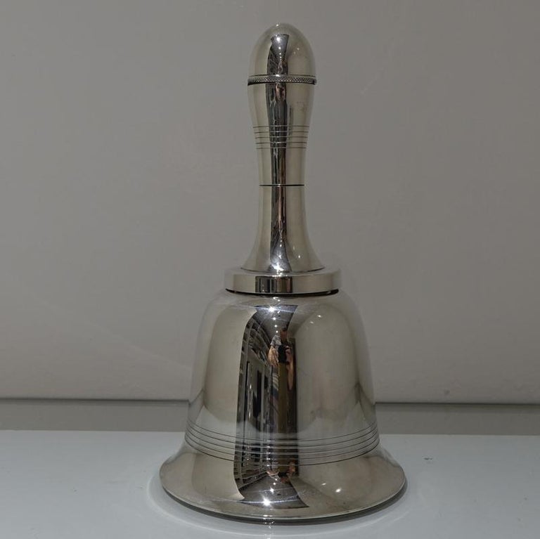 Early 20th Century George V Silver Plate Bell Formed Cocktail Shaker ...