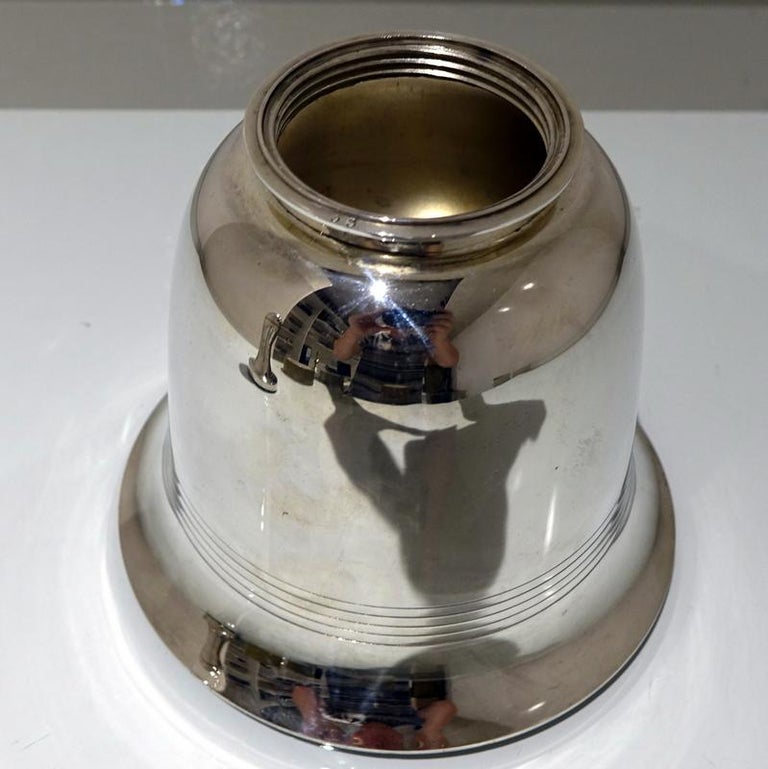 Early 20th Century George V Silver Plate Bell Formed Cocktail Shaker ...