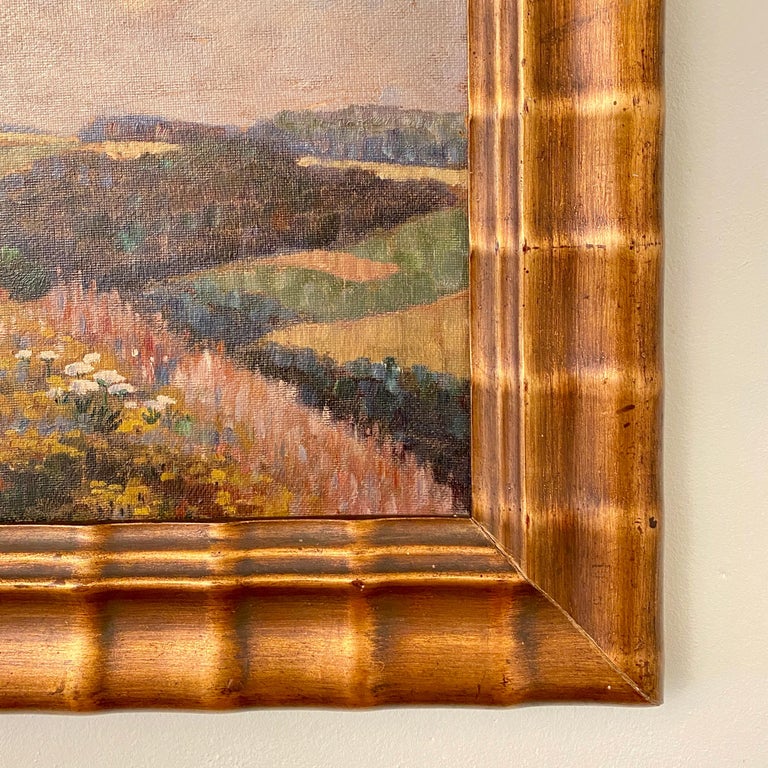 Early 20th Century German Art Deco Landscape Oil Painting Frame, circa ...