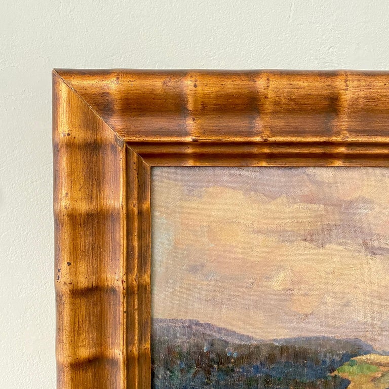 Early 20th Century German Art Deco Landscape Oil Painting Frame, circa ...