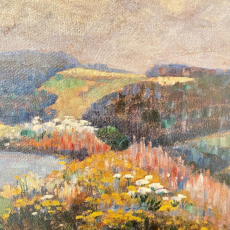 Early 20th Century German Art Deco Landscape Oil Painting Frame, circa ...