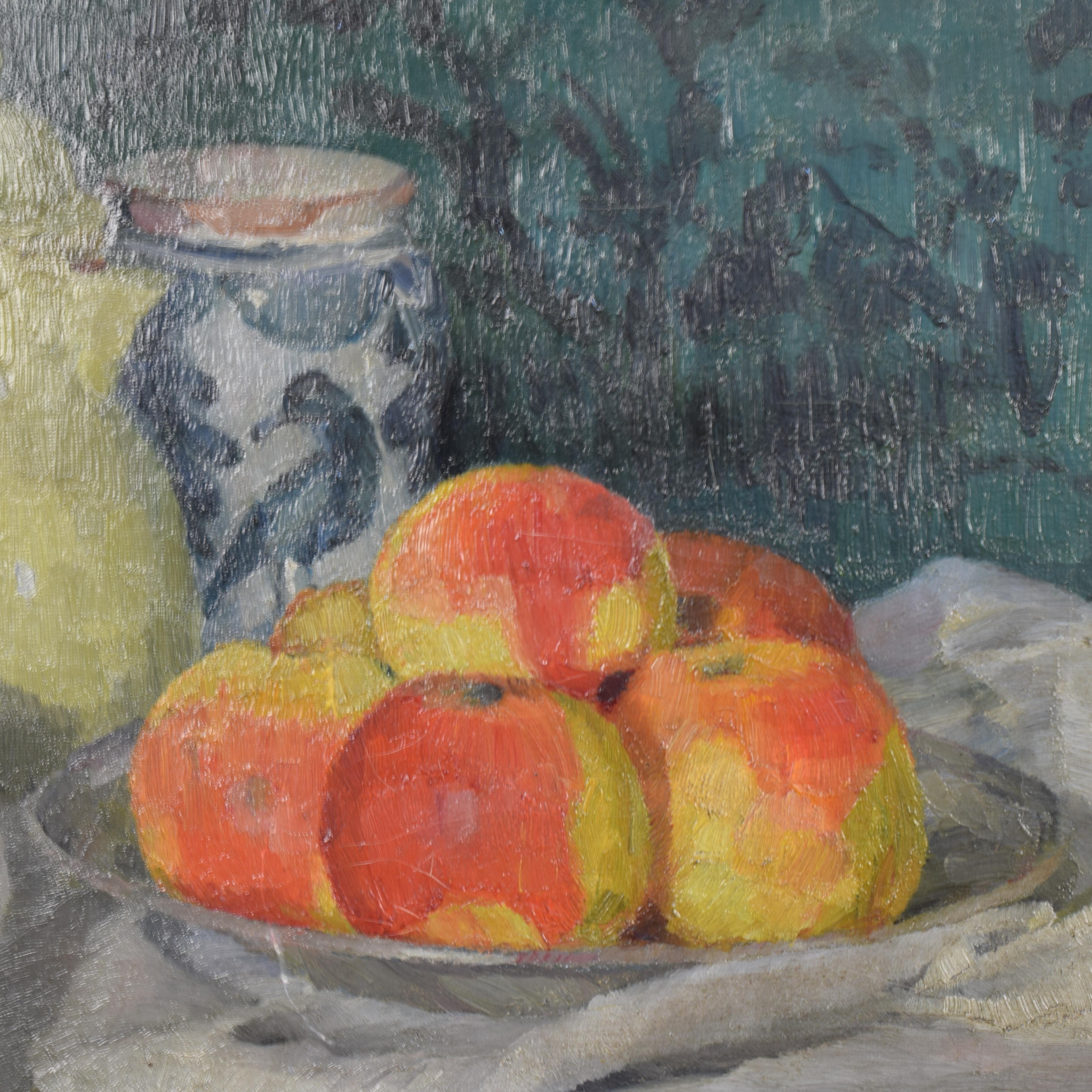 Early 20th Century German Art Deco Still Life Oil Painting, circa 1930 ...