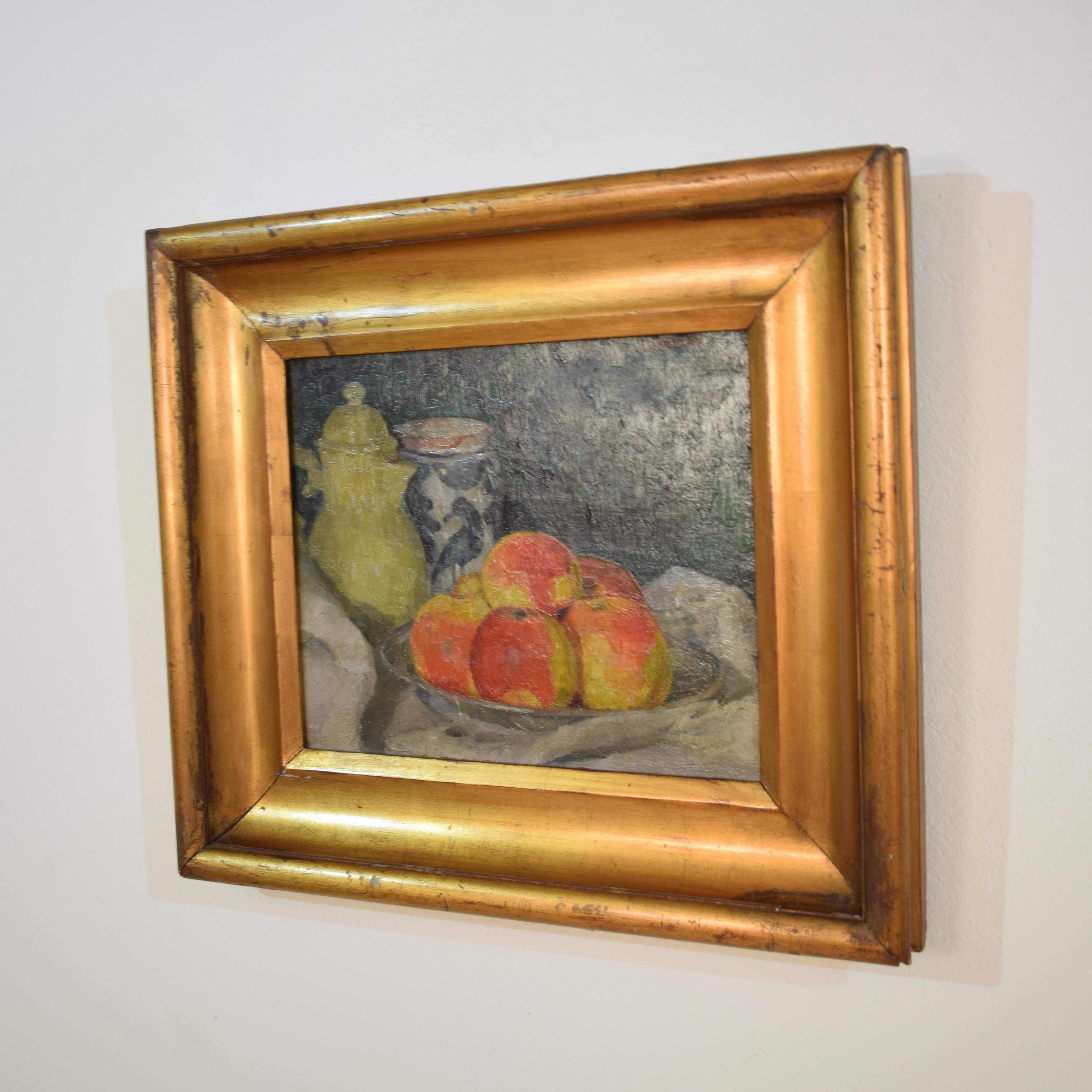 Early 20th Century German Art Deco Still Life Oil Painting, circa 1930 ...