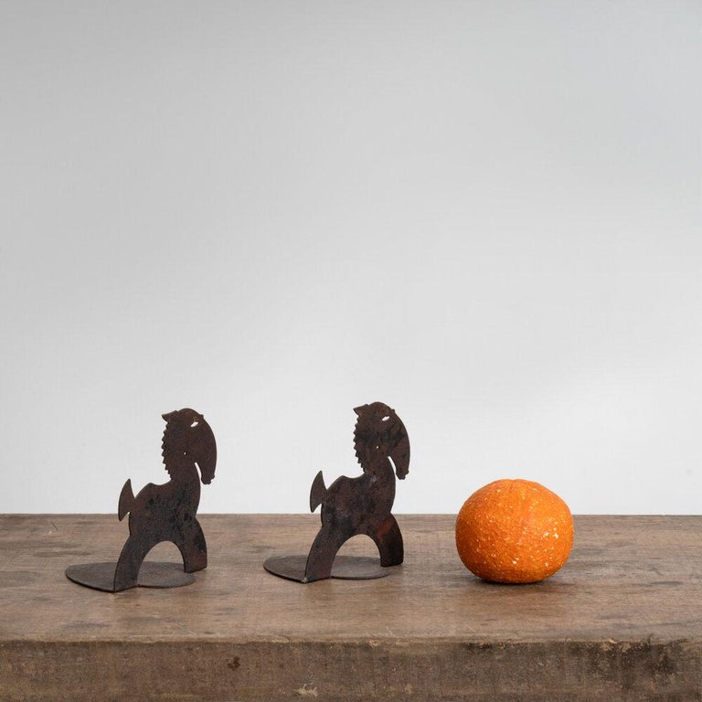 Early 20th Century German Mule Form Folk Art Book Ends in Metal For ...