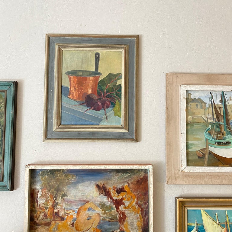 Early 20th Century German Still Life Oil Painting, Around 1950 at 1stDibs