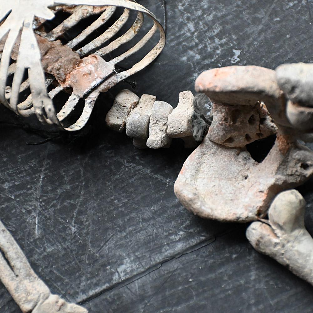 Early 20th century gesso over pine articulated skelton puppet For Sale ...