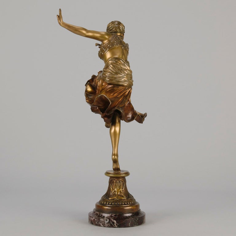 Early 20th Century Gilt Bronze Entitled "Hindu Dancer" by Claire ...