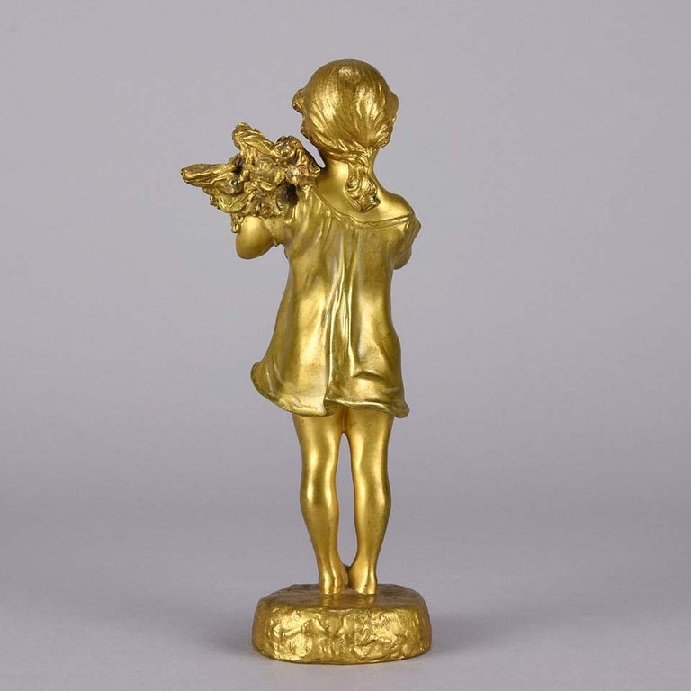 Early 20th Century Gilt Bronze Entitled "Wheat Sheaves" by Suzanne ...