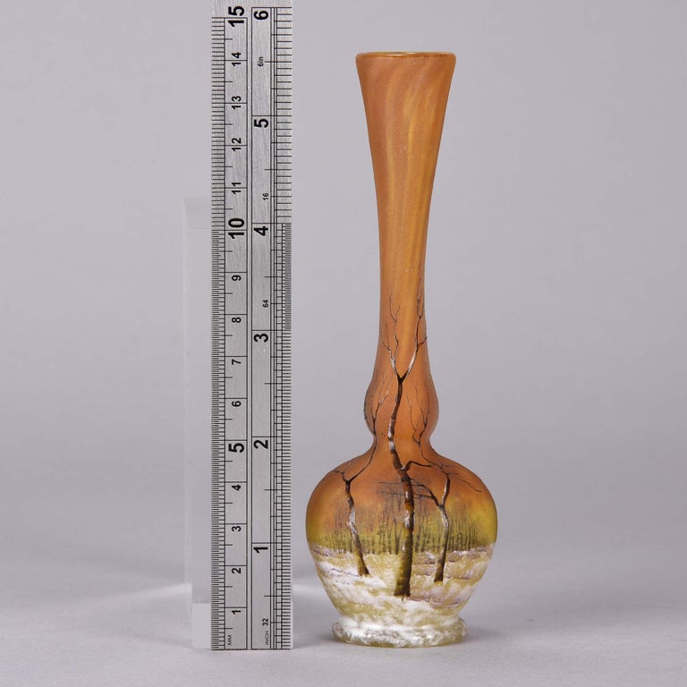 Early 20th Century Glass Vase Entitled "Deep Winter" Vase by Daum ...