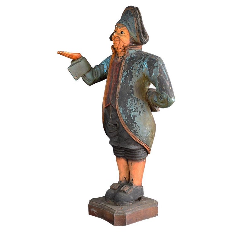 Early 20th Century Hand Carved Dumb Waiter Figure of Mr Bumble at 1stDibs