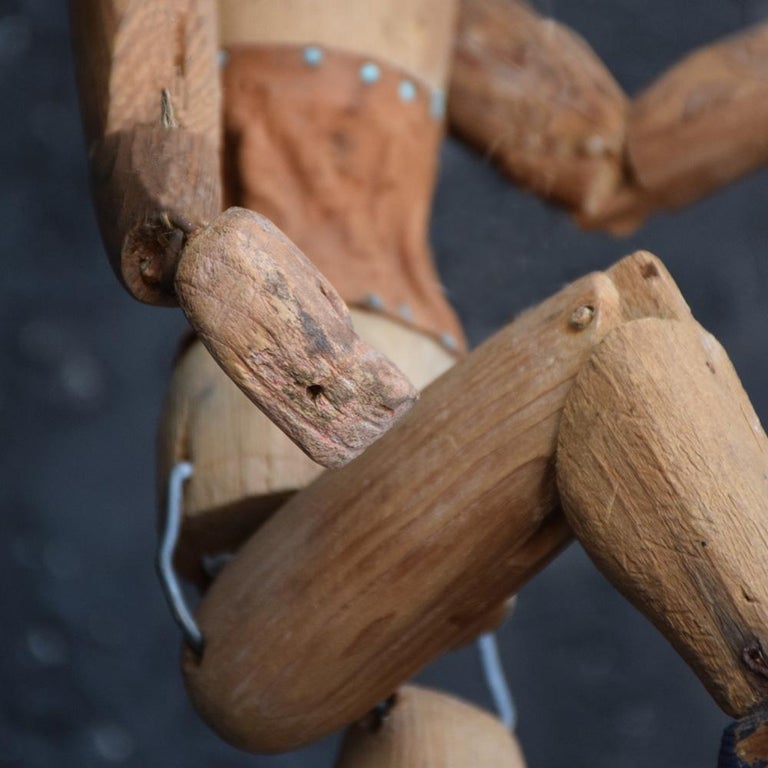 Early 20th Century Hand Carved Ghostly French Marionette Puppet at 1stDibs