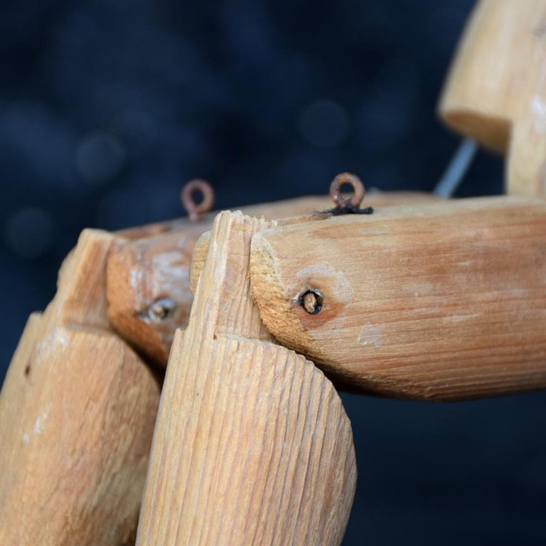 Early 20th Century Hand Carved Ghostly French Marionette Puppet at 1stDibs