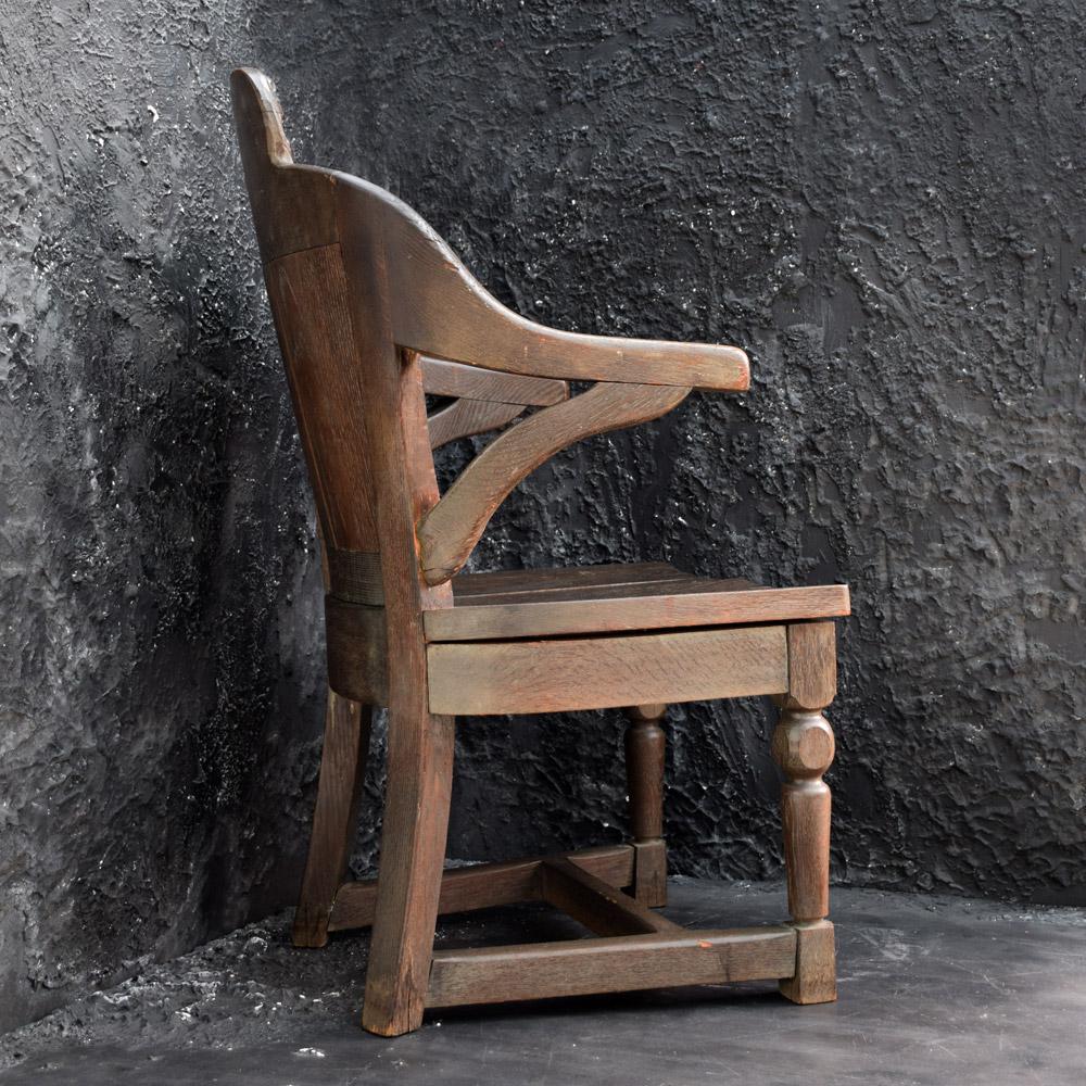Early 20th Century Hand Carved Oak Anthropomorphism Chairs by J.B ...