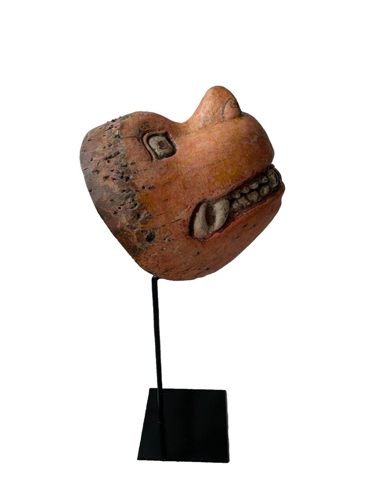 Early 20th Century Hand-Carved Wood Javanese ‘Wayang Topeng’ Mask ...