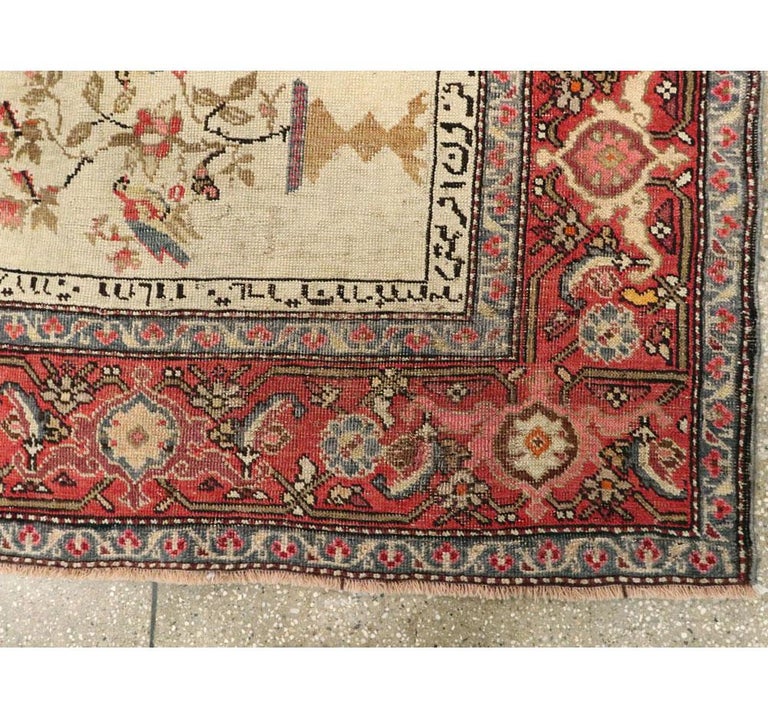 Early 20th Century Handmade Caucasian Karabagh Pictorial Accent Rug ...