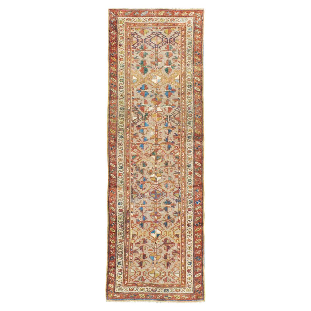 Early 20th Century Handmade Persian Malayer Runner For Sale at 1stDibs