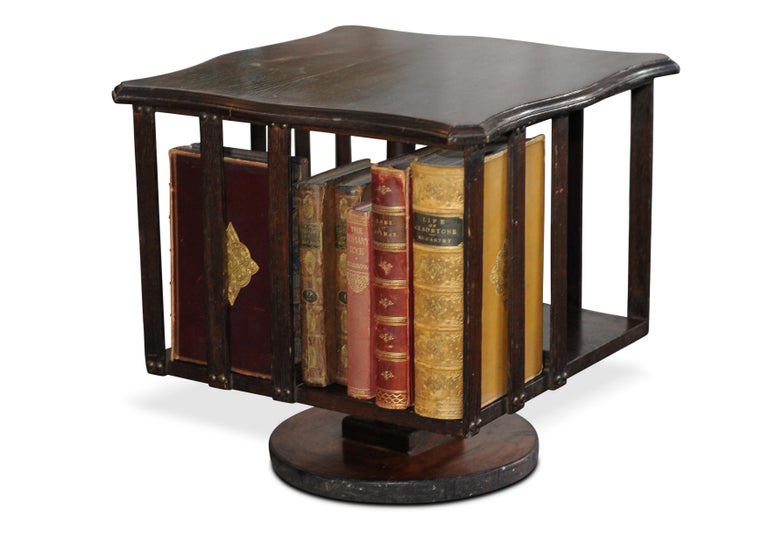 Early 20th Century Handmade Revolving Tabletop Bookcase with Chamfered ...