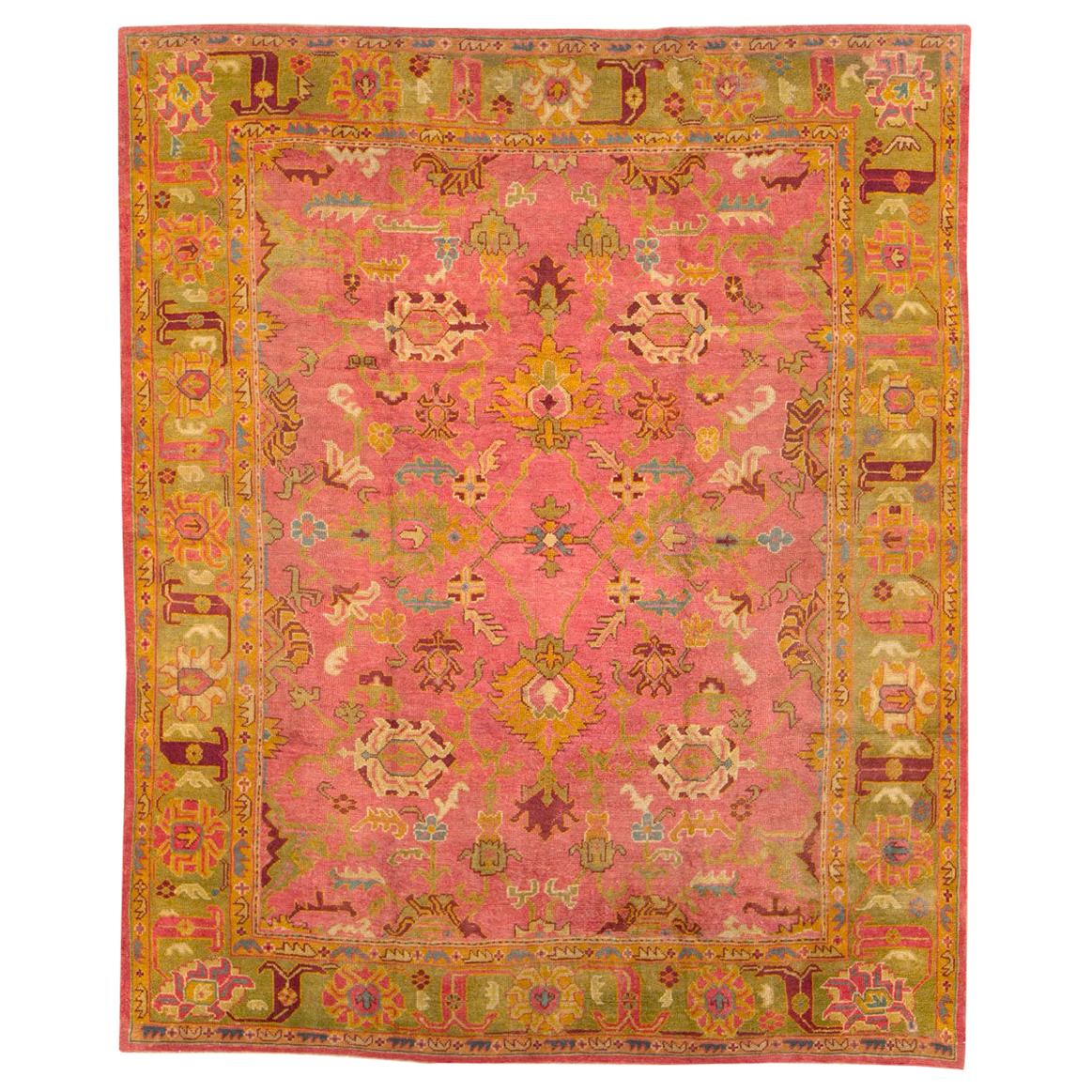 Early 20th Century Handmade Turkish Oushak Room Size Carpet At 1stDibs