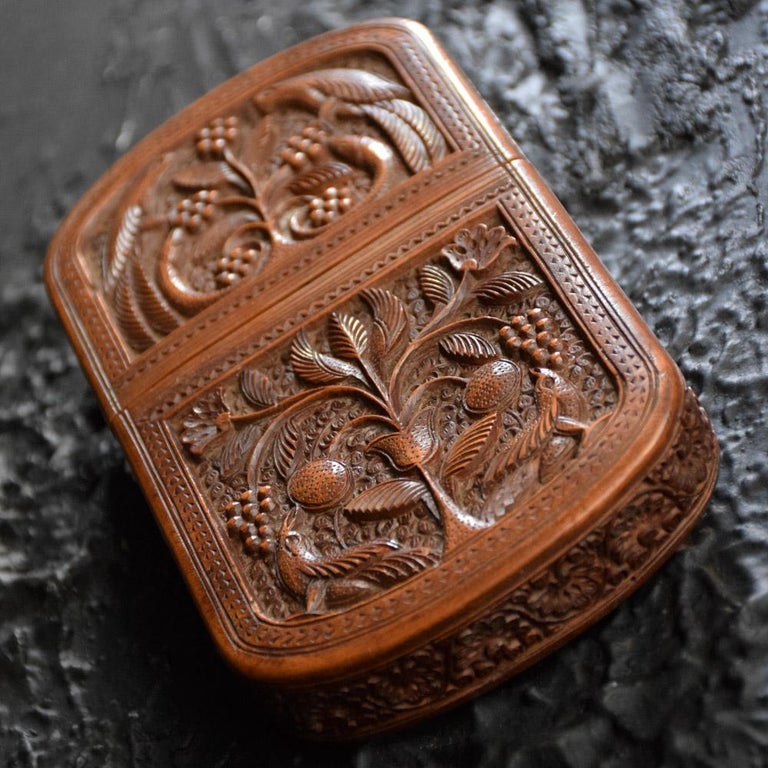 Early 20th Century Indian Carved Cigar Box at 1stDibs