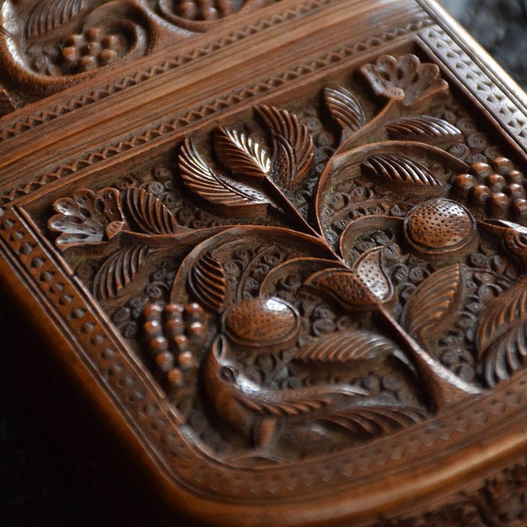 Early 20th Century Indian Carved Cigar Box at 1stDibs