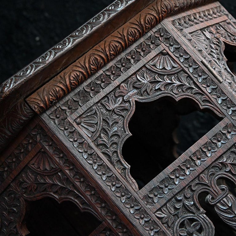 Early 20th Century Indian Carved Folding Table For Sale at 1stDibs